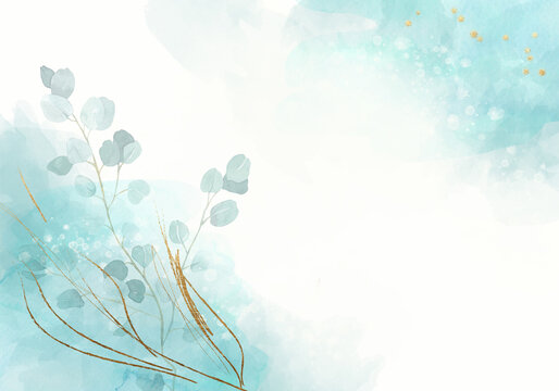 Mint Green Watercolor Background