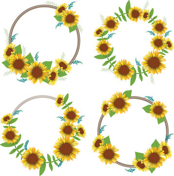 Sunflower Circle Border Images – Browse 1,453 Stock Photos, Vectors ...