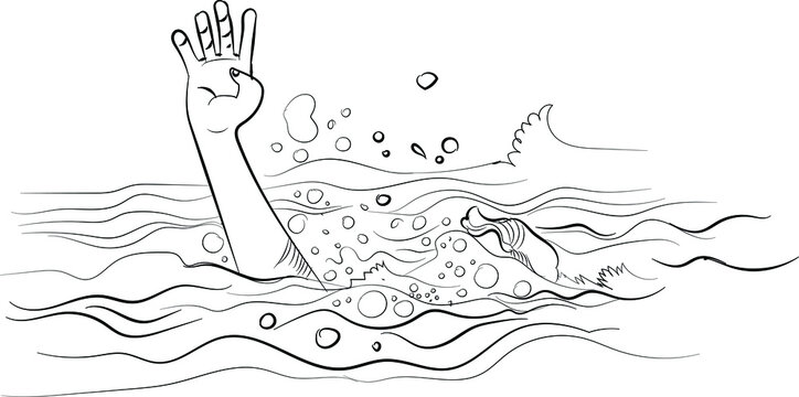 Drowning Man Drawing