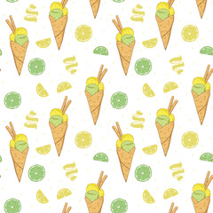 Sewing fabric with Illustration of a seamless pattern with different ...