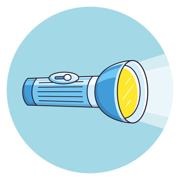 Shining Flashlight Clipart