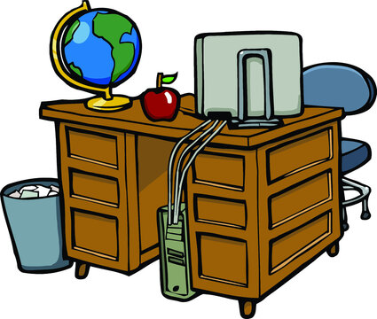 Teachers Desk Clipart