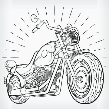 Motorcycle Line Drawing Images – Browse 82,771 Stock Photos, Vectors ...