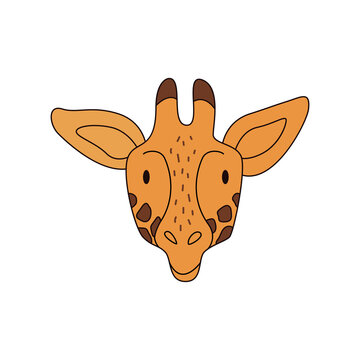 Simple Giraffe Head Outline