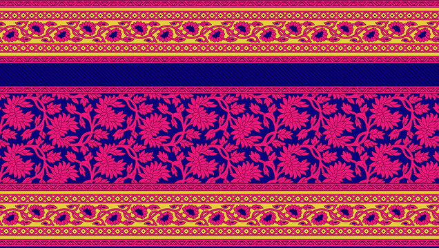Saree Borders Designs Vector