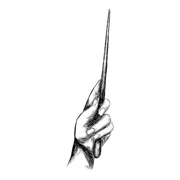 Magician Wand Drawing