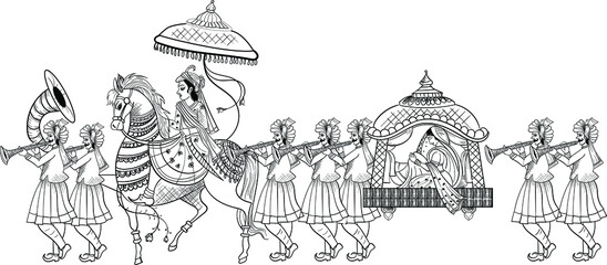 Obraz w ramie stick zither with gourd resonators (Rudra vina or Bin ...