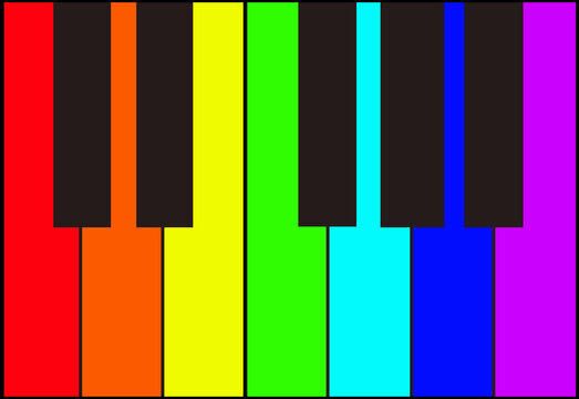 Rainbow Piano Backgrounds