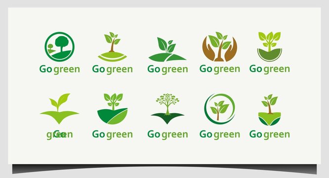 Go Green Logo Vector