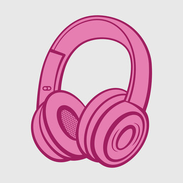 Pink Headphones Clipart