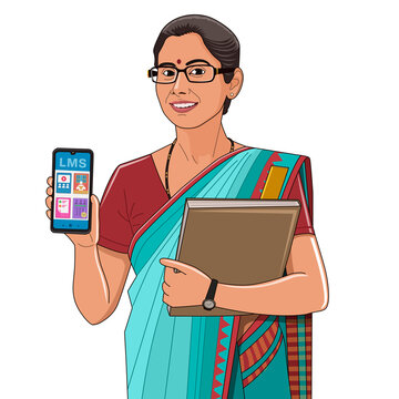 Indian School Teacher Clipart