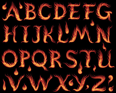 How To Draw Flames On Letters
