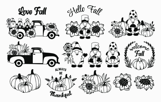 Fall Clipart Black And White