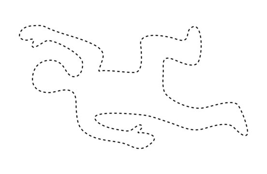 Black Chalk Body Outline