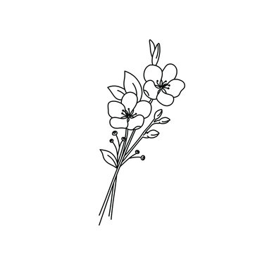 Cute Small Flower Drawings | Best Flower Site