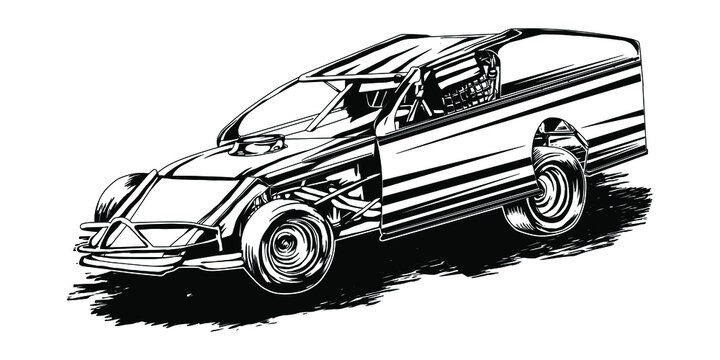 Modified Race Car Clipart