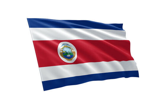 Costa Rica Flag Emblem Full