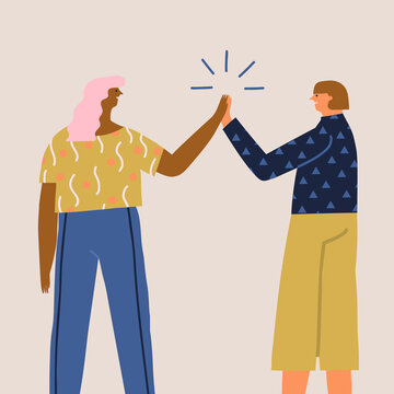 Two People Connect Cartoon Images – Browse 814 Stock Photos, Vectors ...