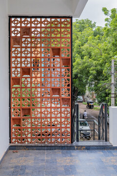 Terracotta Clay Jali Partition Wall Cladding Facade Surya, 57% OFF