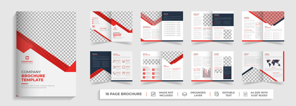 Company Profile Template Editable Red Images – Browse 289 Stock Photos ...