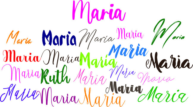 Maria Name In Cursive