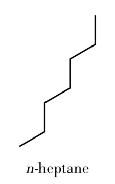 Heptane Skeletal Structure