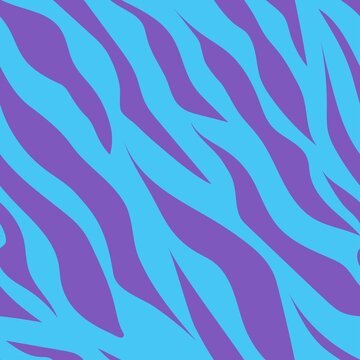 Purple And Blue Zebra Print