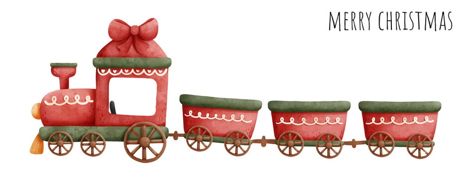 Christmas Train Clip Art