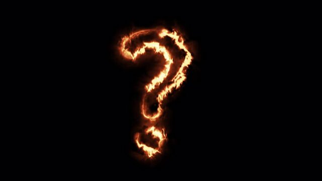 Animated Flame Question Mark