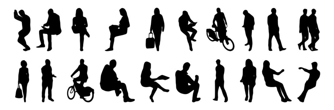 People Silhouette Architecture