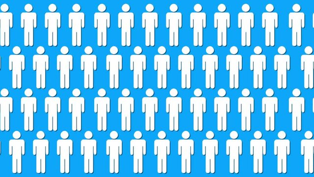 Crowd Of Identical People