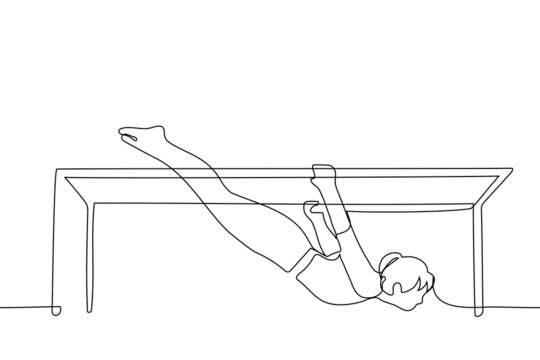 Girl Hanging Upside Down Drawing