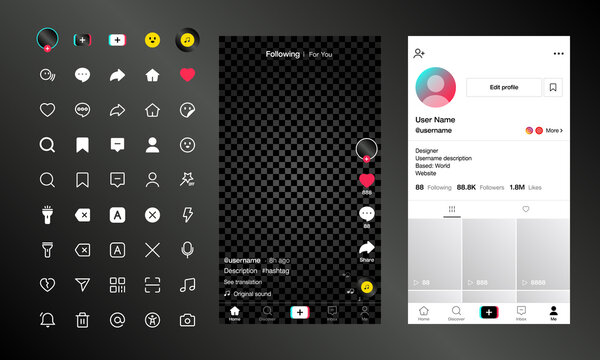 Tik Tok Interface Images – Browse 2,333 Stock Photos, Vectors, and ...