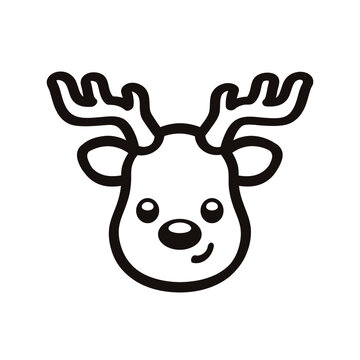 Reindeer Clipart Black And White
