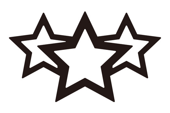 3 Star Tattoo Stencils