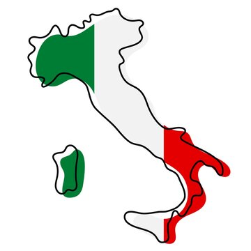 Italian Map Outline