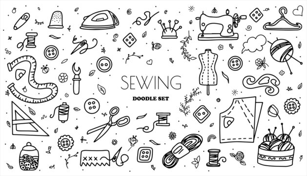 Sewing Machine Doodle Images – Browse 2,945 Stock Photos, Vectors, and ...