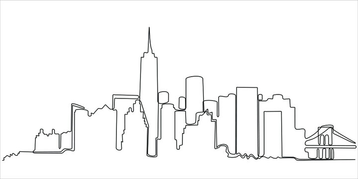 Nyc Skyline Line Drawing Images – Browse 2,213 Stock Photos, Vectors ...