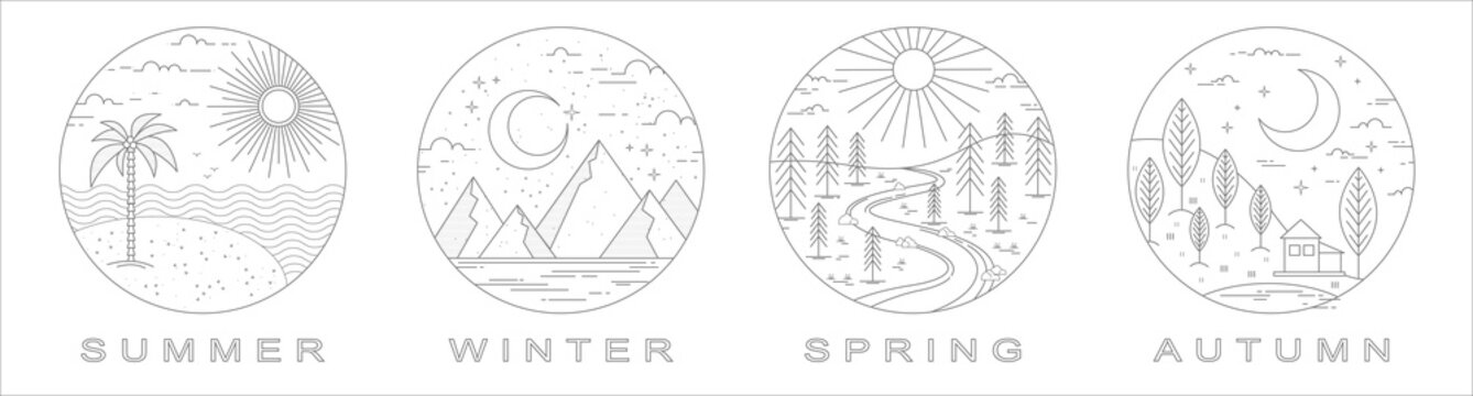 Drawings Of Four Seasons Images – Browse 13,260 Stock Photos, Vectors ...