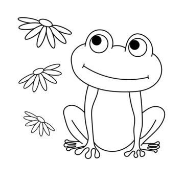 Cute Frog Outline