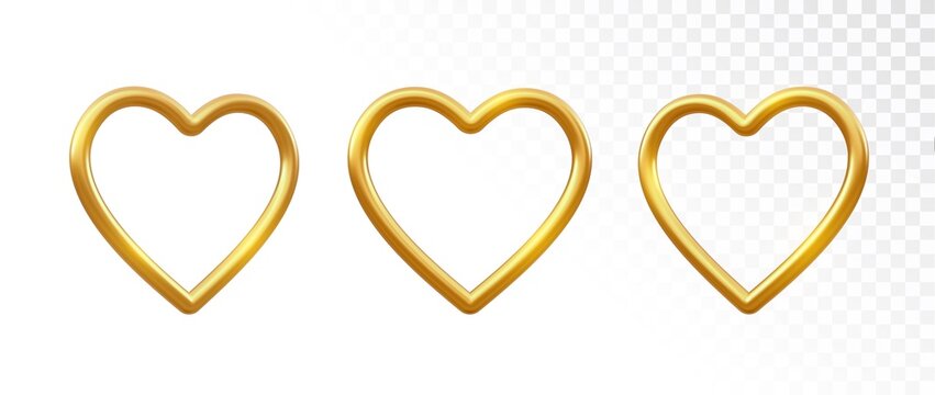 Gold Heart Outline Images – Browse 10,595 Stock Photos, Vectors, and ...