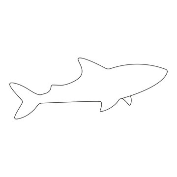 Shark Bite Outline Vector