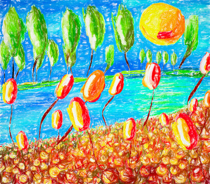 Vegetable Painting Scenery