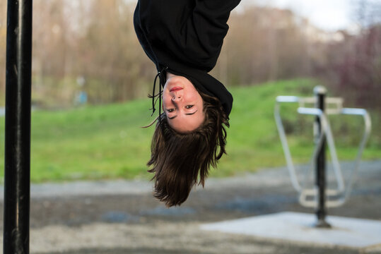 Woman Upside Down