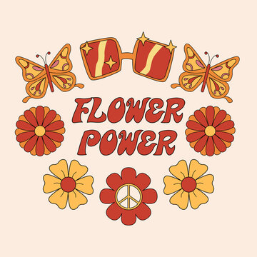 Flower Power Font Images – Browse 1,455 Stock Photos, Vectors, and ...