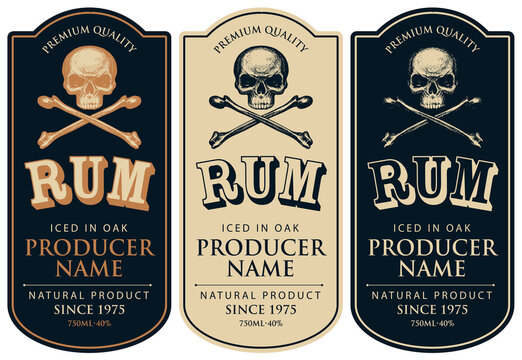 Pirate Rum Label Templates
