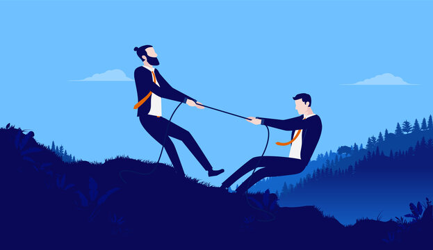 Two People Connect Cartoon Images – Browse 876 Stock Photos, Vectors ...