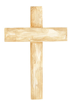 Leaning Wooden Cross Clipart