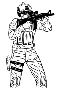 Military Sniper Coloring Pages