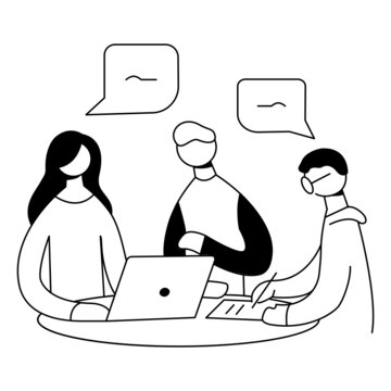 Study Group Clipart Black And White School